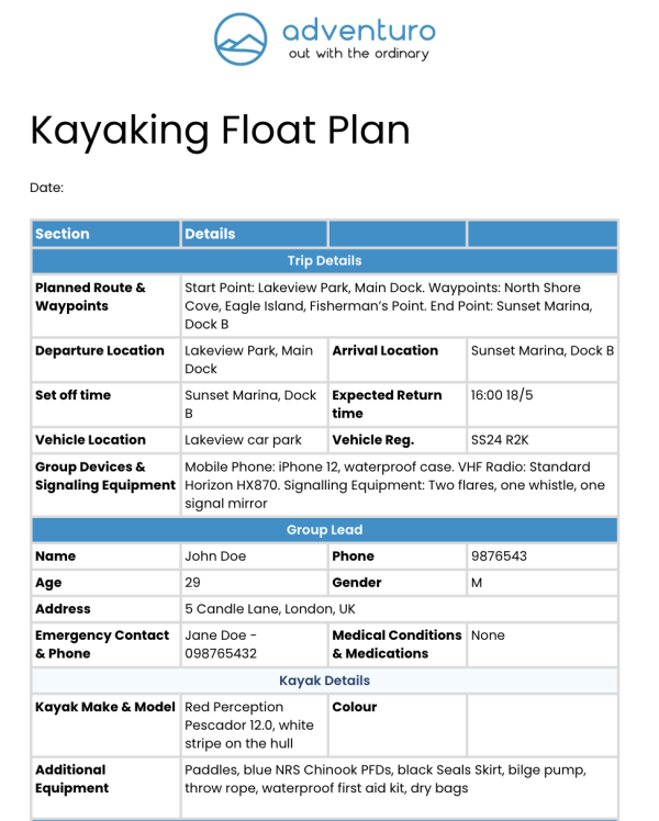 Float Plan: Protect Yourself on Every Kayaking Adventure (Downloadable ...